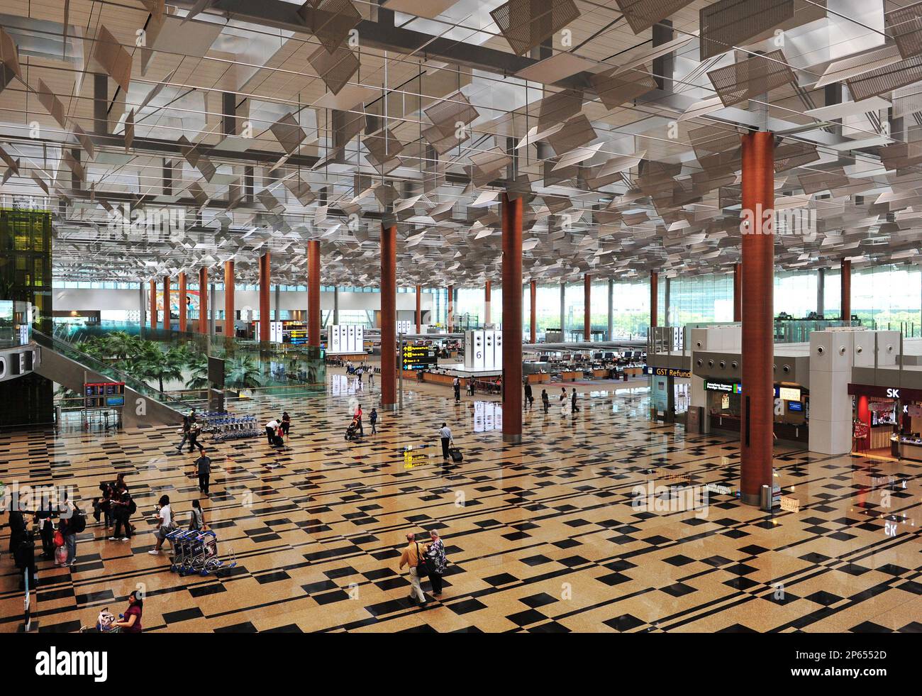 The Changi Airport Terminal 3 departure floor. Photographed 25 February ...
