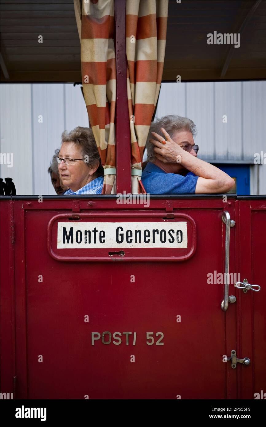 Switzerland, Canton Ticino, Monte Generoso Railway, steam train Stock ...