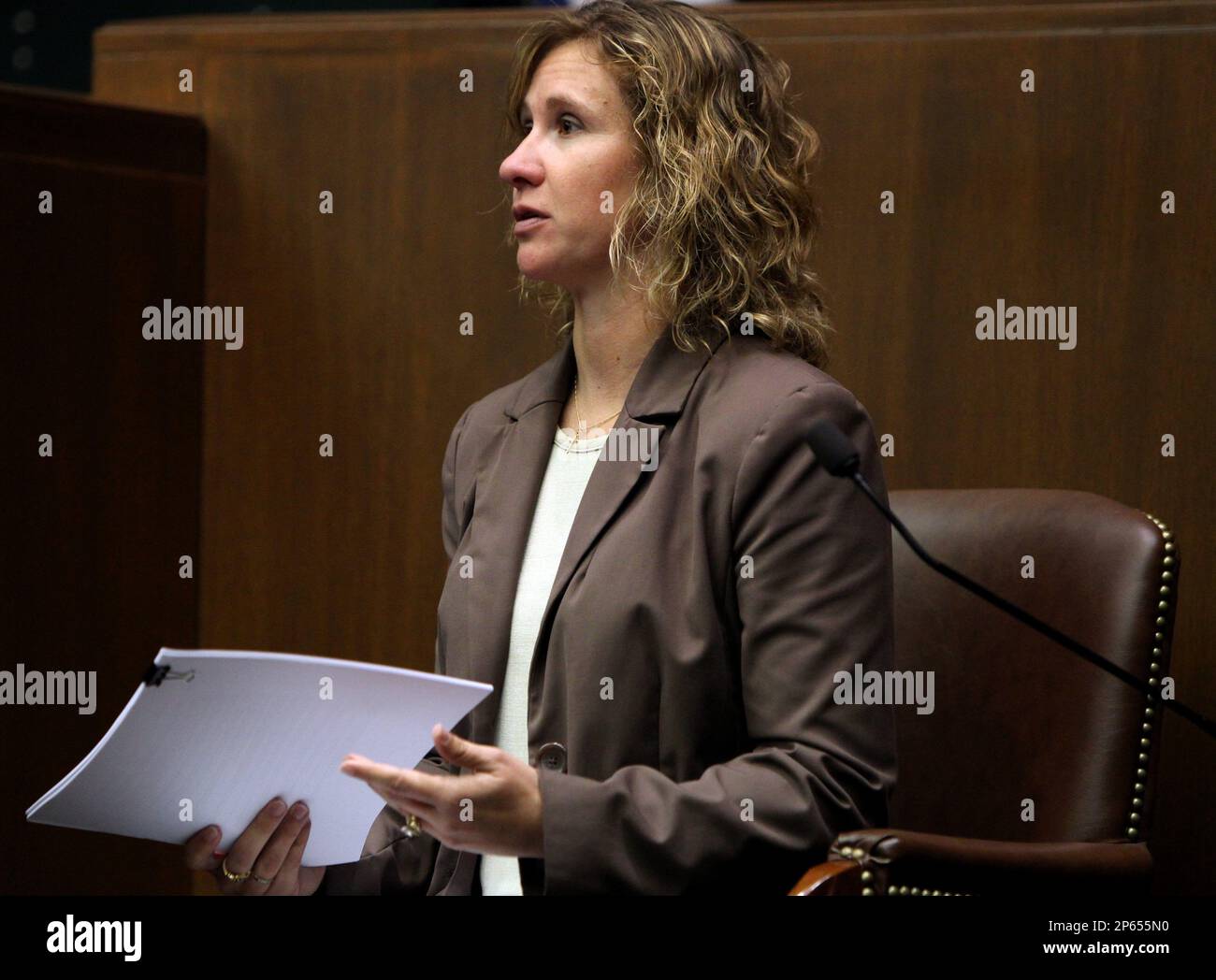 Stacey Bolinger, with the Missouri Highway Patrol crime lab, testifies ...