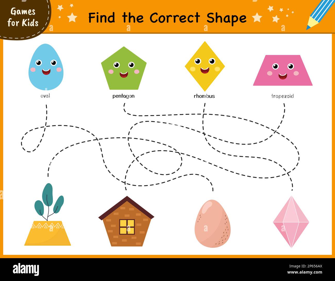 Find the correct shape mini game. Maze for kids. Learning shapes ...
