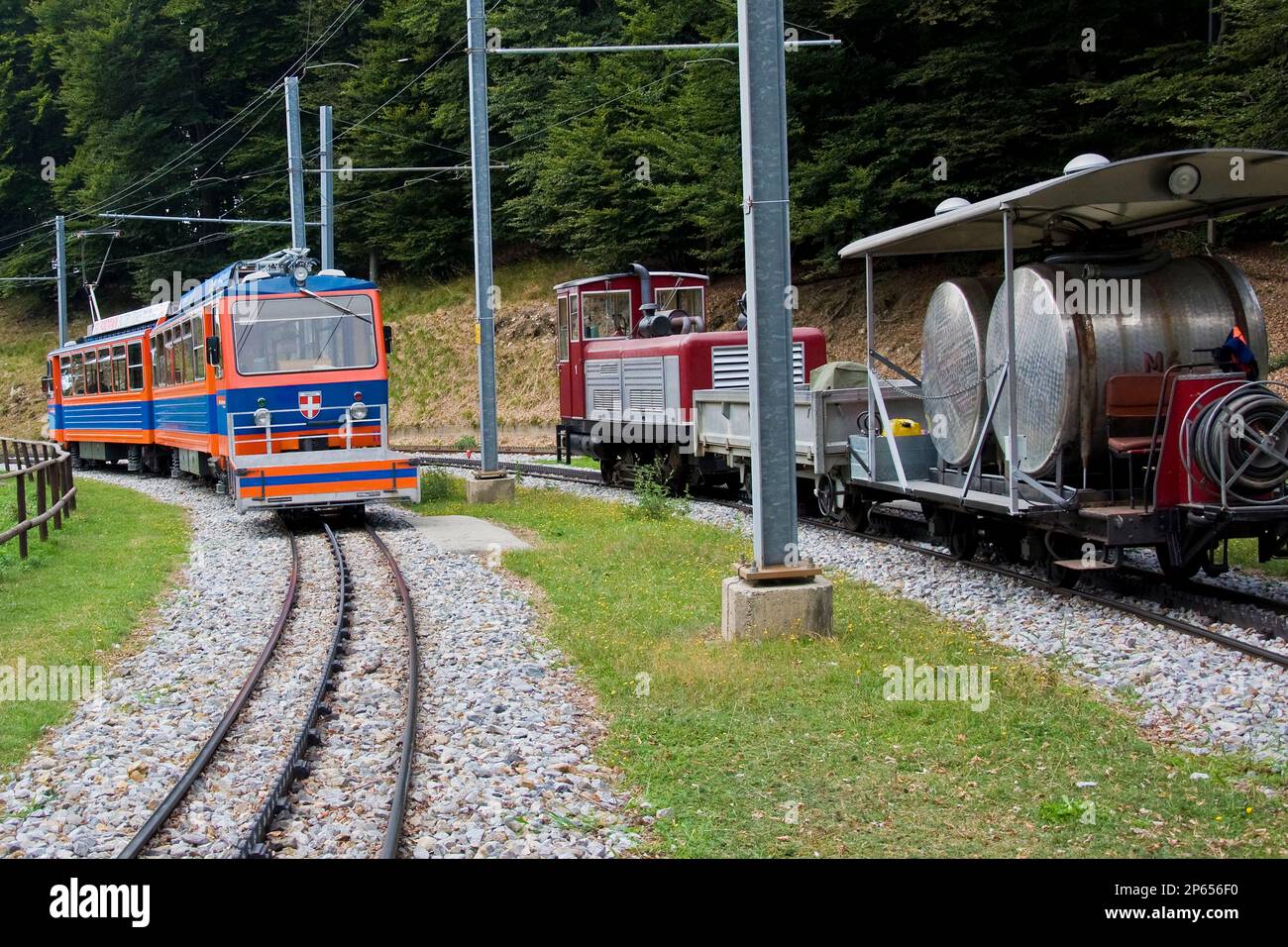 Switzerland, Canton Ticino, Monte Generoso, Railway, steam train Stock ...