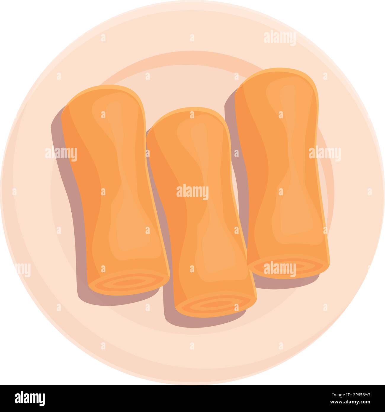 Food spring roll icon cartoon vector. Restaurant menu. Meal egg Stock ...