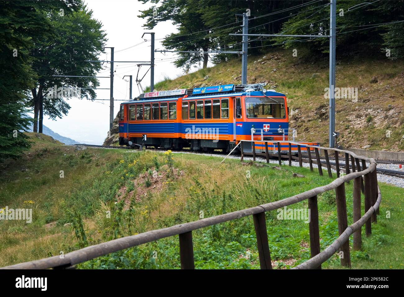 Switzerland, Canton Ticino, Monte Generoso, Railway, steam train Stock ...