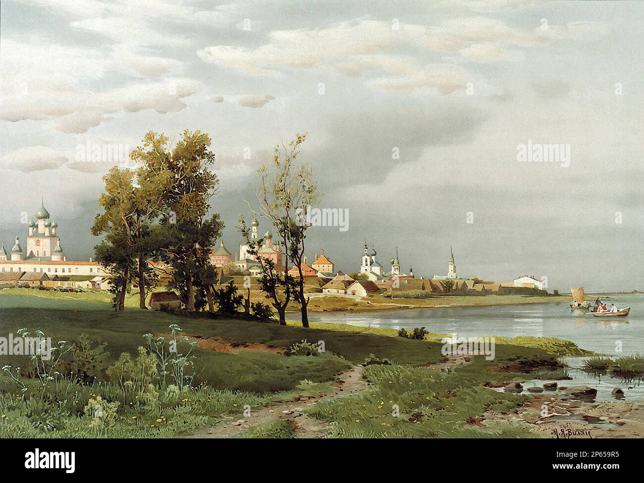 Вилли Михаил - Вид на Ростов Великий - Русская школа XIX века - Villie ...