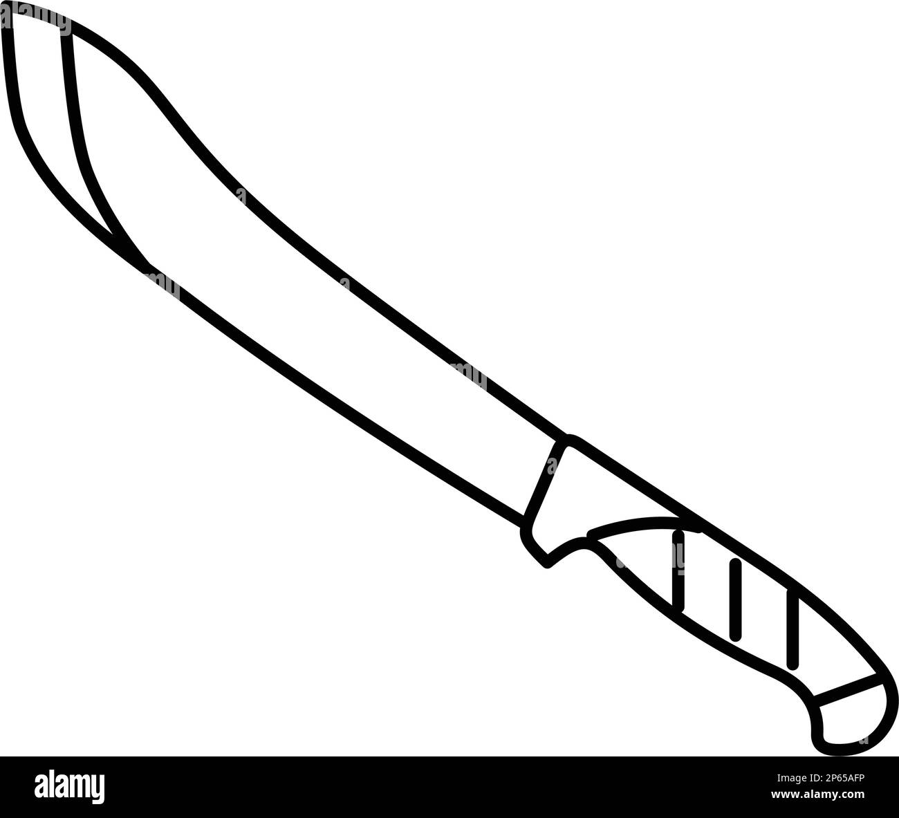 knife beef butcher line icon vector illustration Stock Vector Image ...