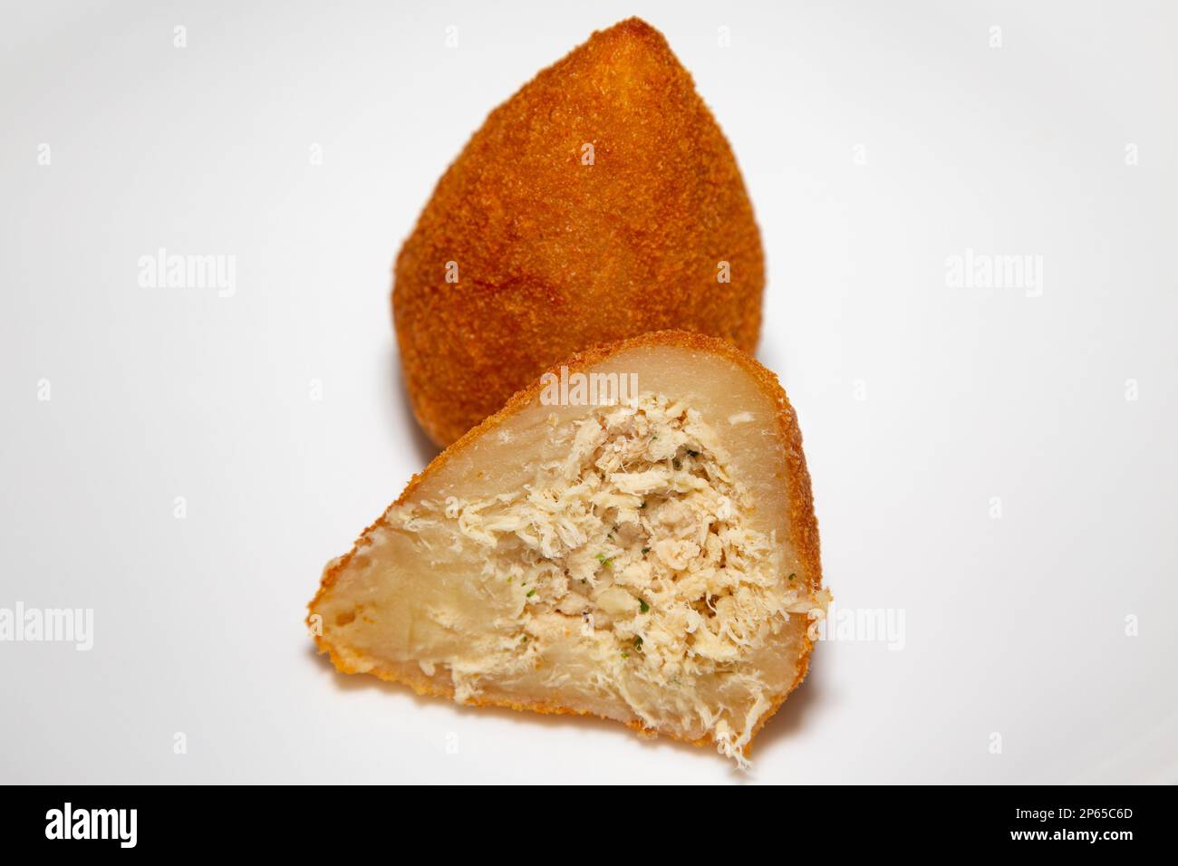 Traditional Coxinha of chicken.Typic Brazilian snack Stock Photo - Alamy