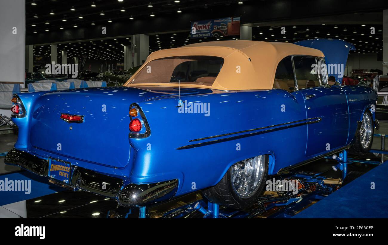 DETROIT, MI/USA - February 24, 2023: A 1955 Chevrolet Convertible ...