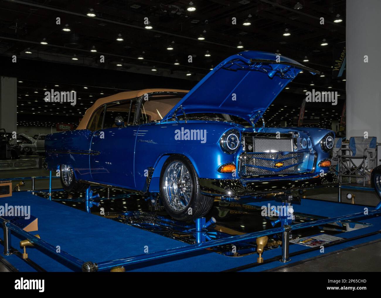 DETROIT, MI/USA - February 24, 2023: A 1955 Chevrolet Convertible ...