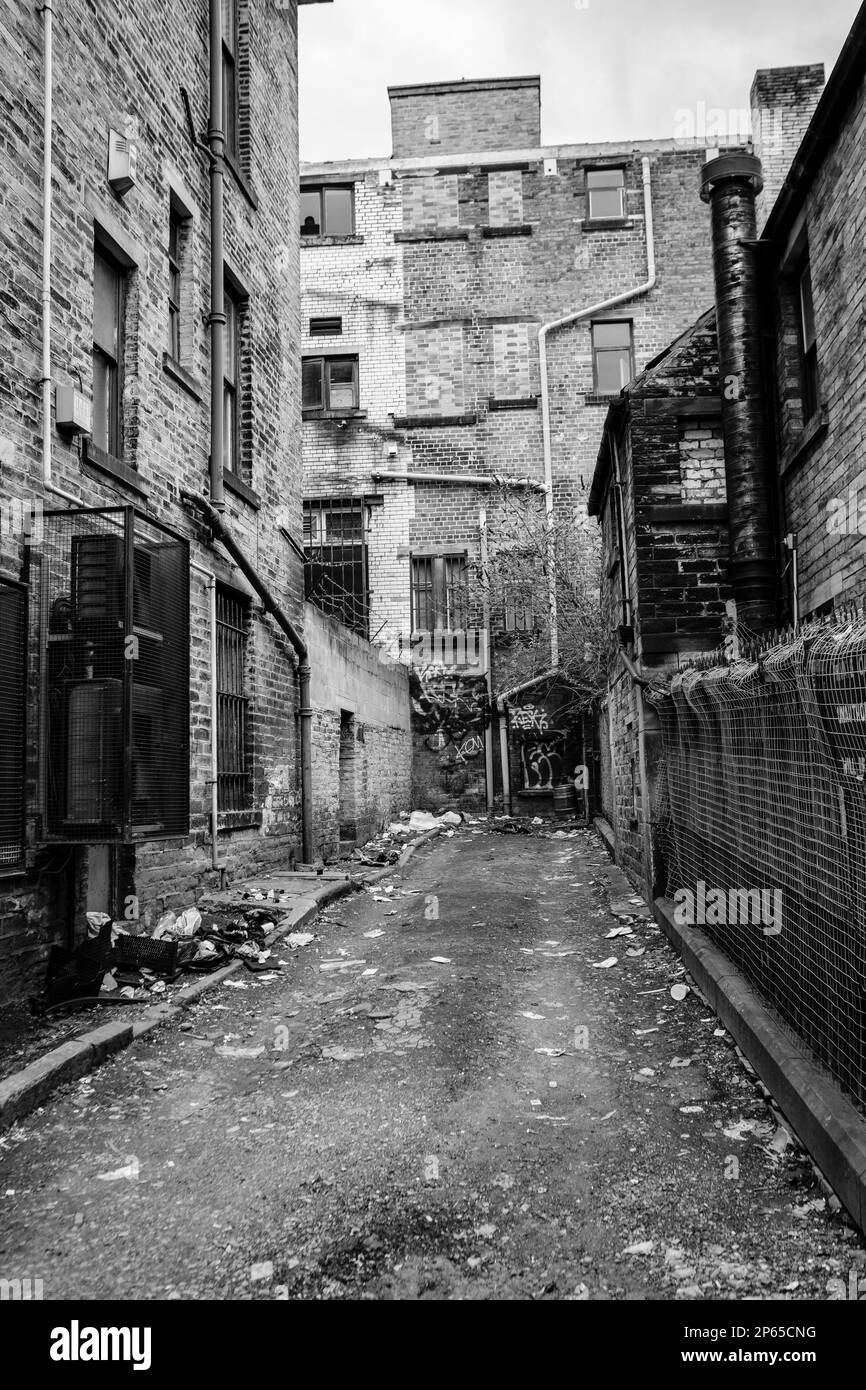 Run down buildings in the centre of Bradford City Centre Stock Photo ...