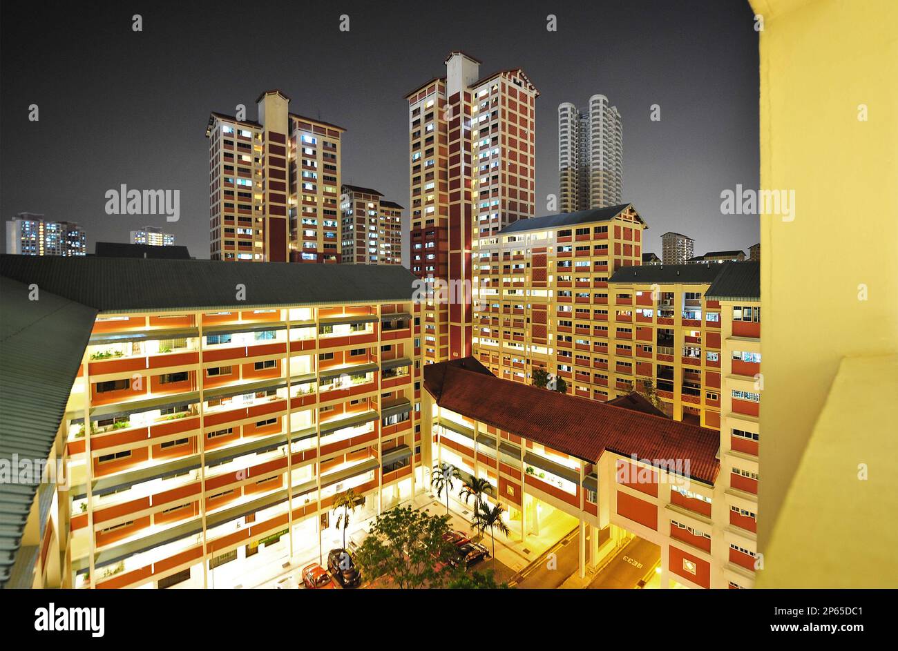 HDB flats in the Bishan housing estate in Singapore. Photographed 07 ...
