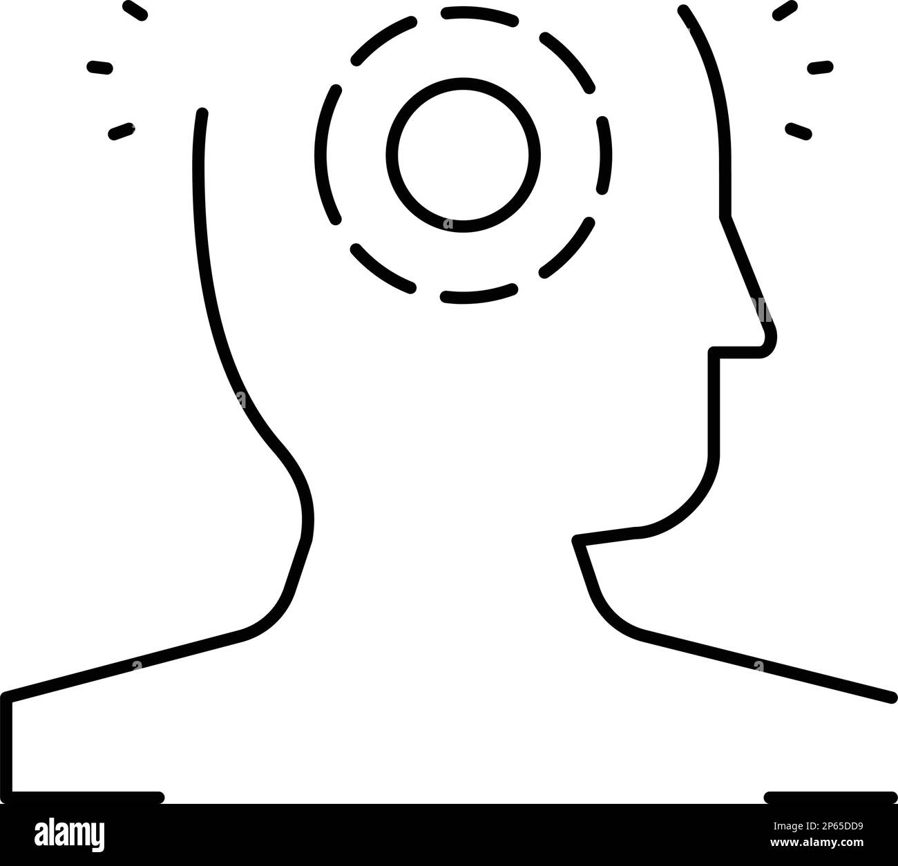 head pain body ache line icon vector illustration Stock Vector Image ...