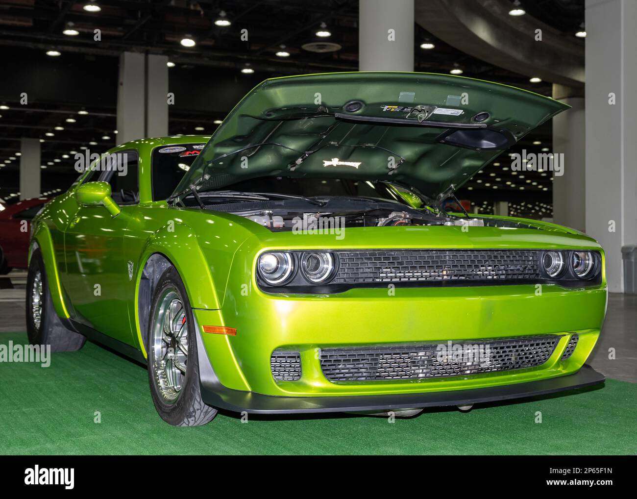 DETROIT, MI/USA - February 24, 2023: A 2018 Dodge Challenger Hellcat ...