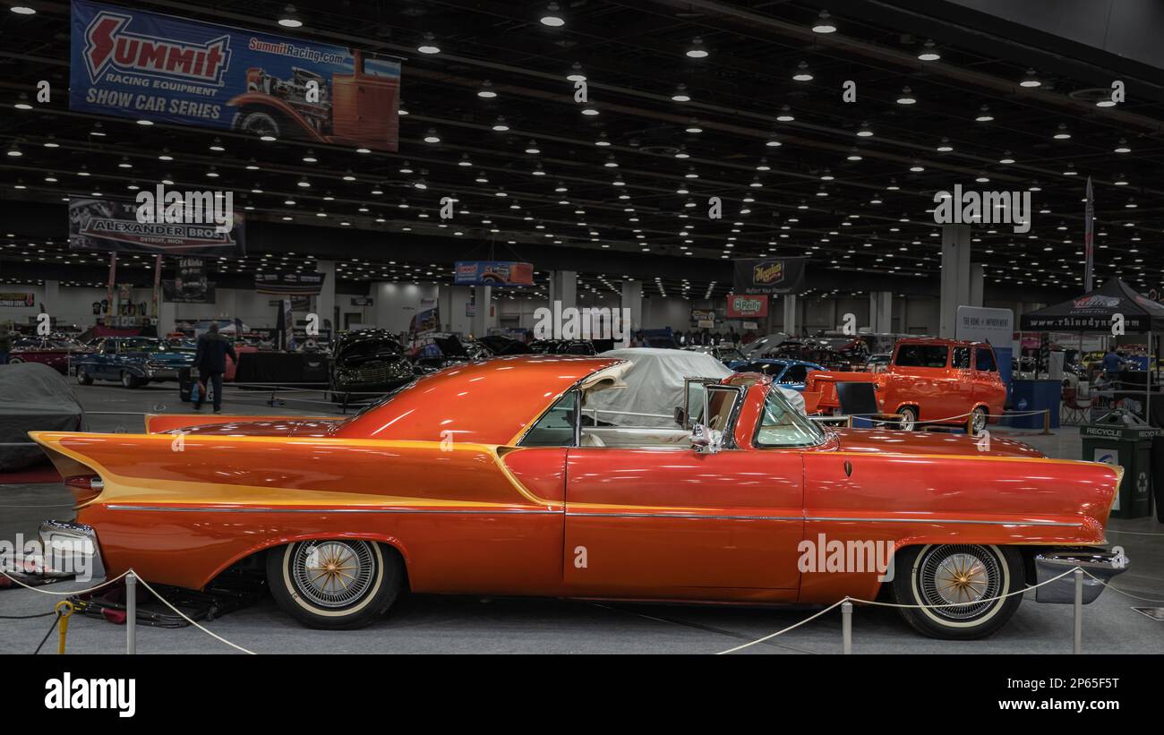 DETROIT, MI/USA - February 24, 2023: A 1957 Lincoln Premier ...
