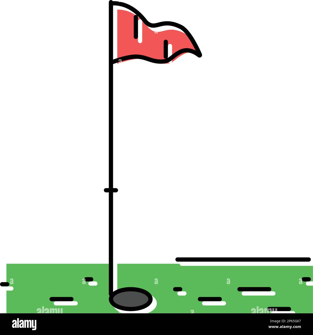 golf flag color icon vector illustration Stock Vector Image & Art - Alamy