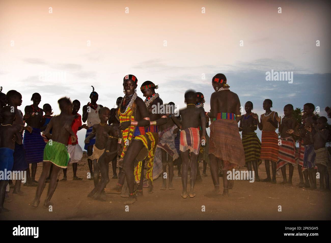 Hamer traditional dance, Turmi, Hamer land, Ethiopia Stock Photo - Alamy