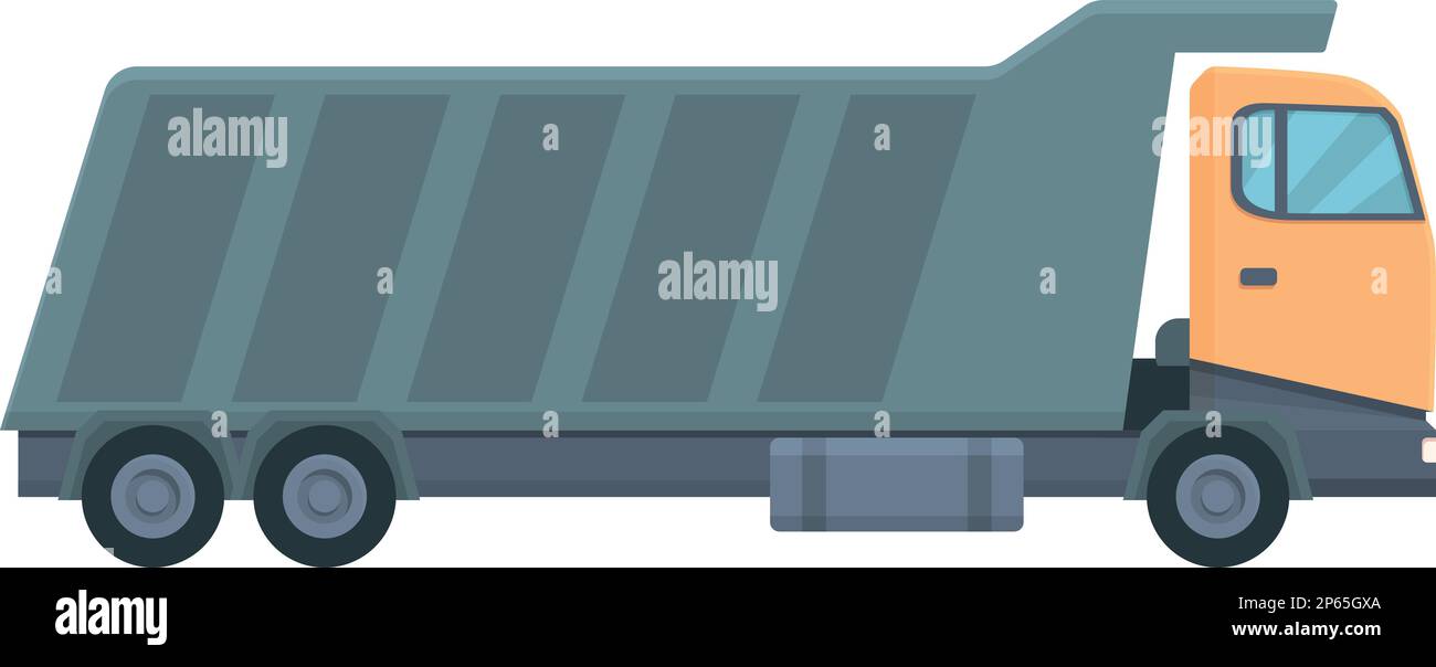 Dumper truck icon cartoon vector. Tipper dump. Machine vehicle Stock ...