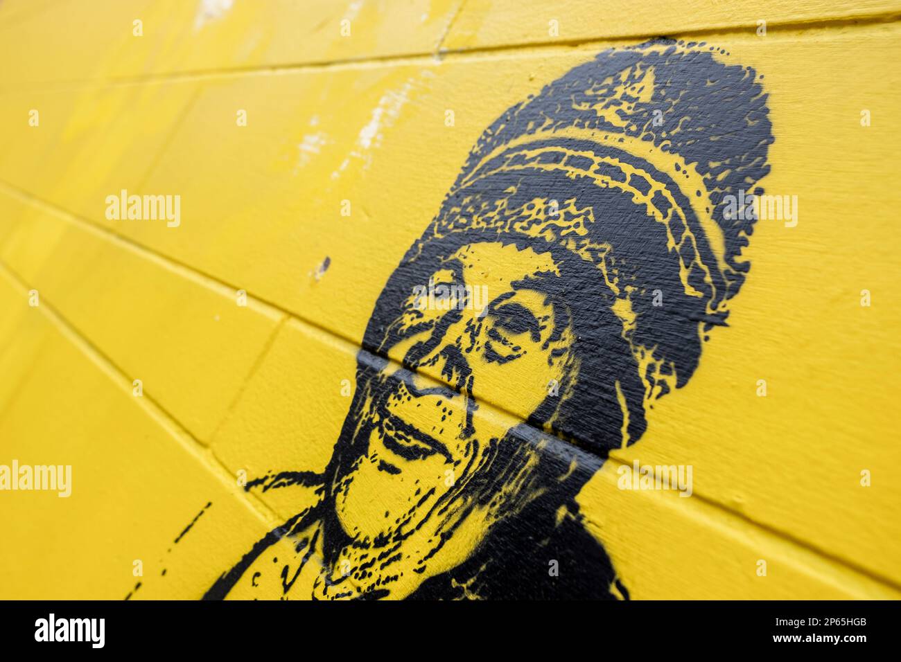 Street Art of Polish Anna in Bradford City Centre Stock Photo - Alamy