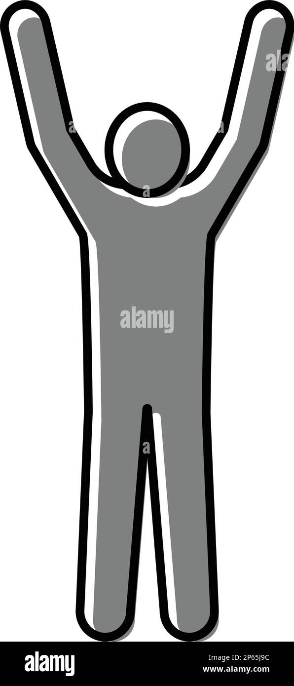 hand up man color icon vector illustration Stock Vector Image & Art - Alamy