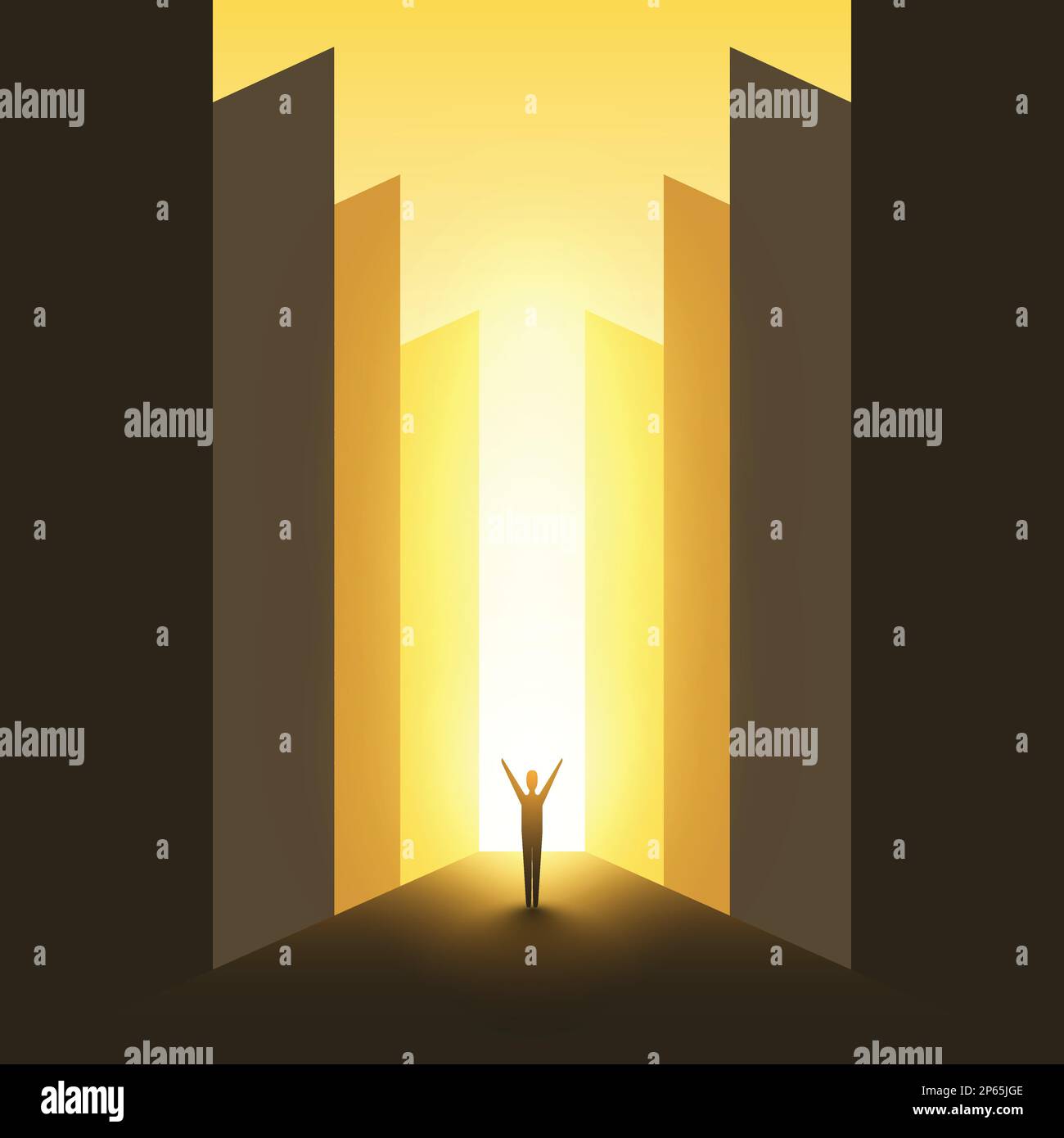 Business or Career Opportunity, Enlightenment - Vector Design Concept ...