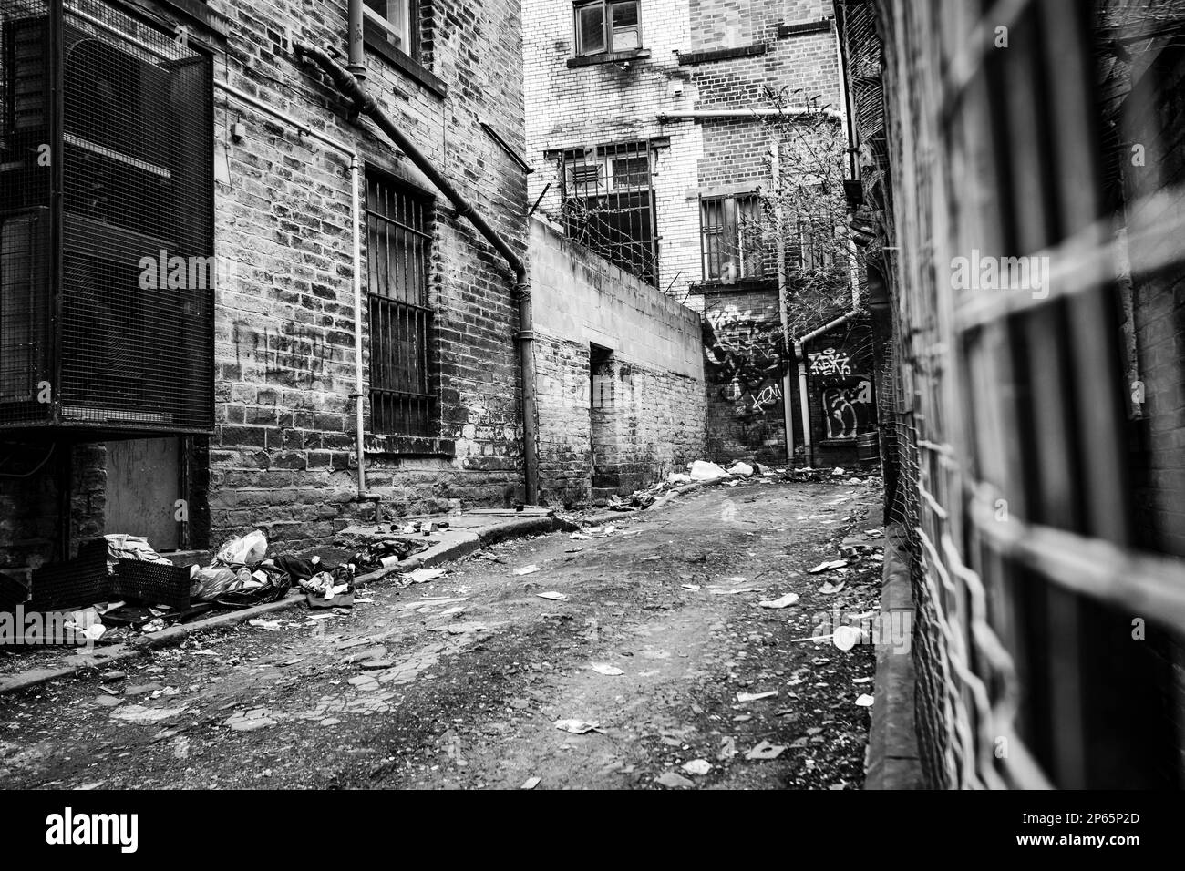 Run down buildings in the centre of Bradford City Centre Stock Photo ...