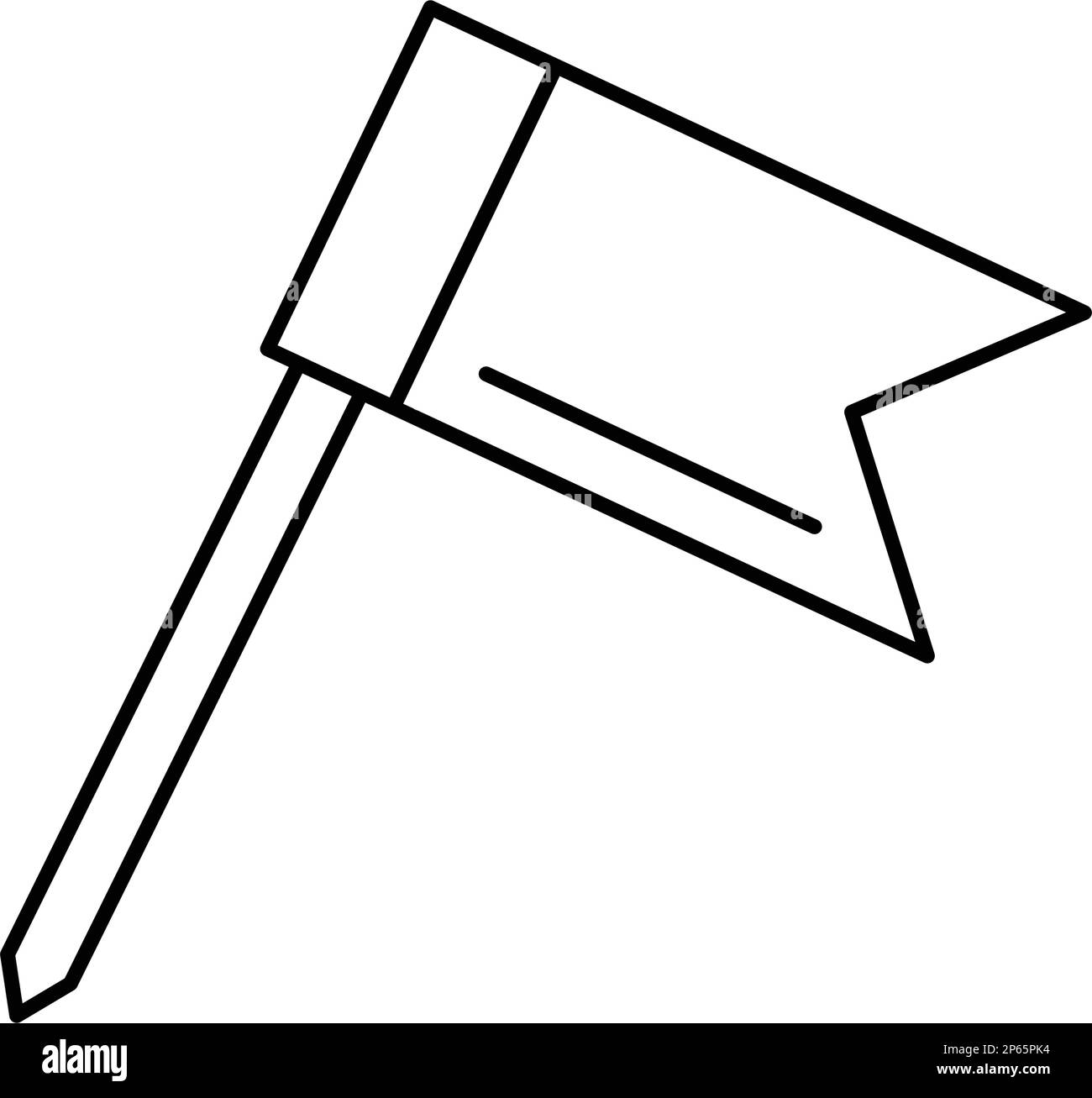 pin flag line icon vector illustration Stock Vector Image & Art - Alamy