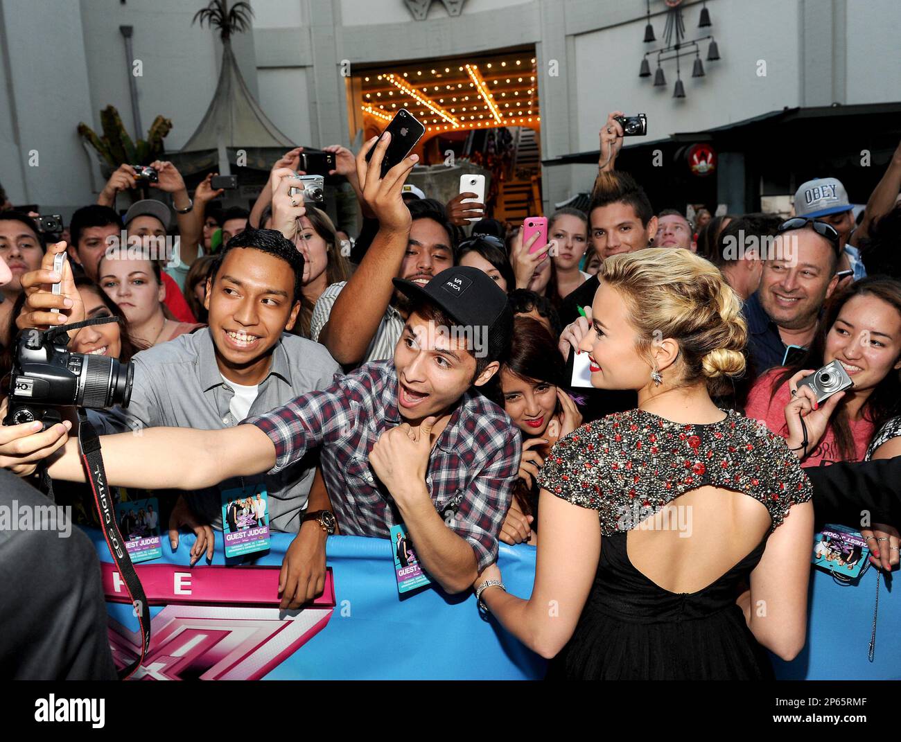 HOLLYWOOD, CA - SEPTEMBER 11: Judge Demi Lovato at "The X Factor ...