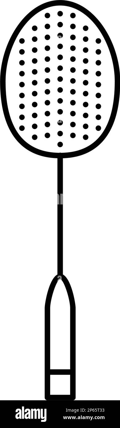 racket badminton line icon vector illustration Stock Vector Image & Art ...