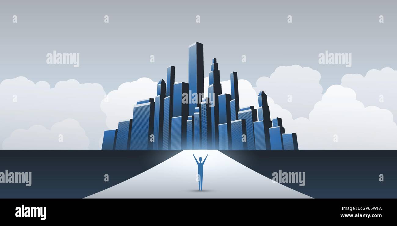 Business or Career Opportunity in the City - Vector Design Concept ...