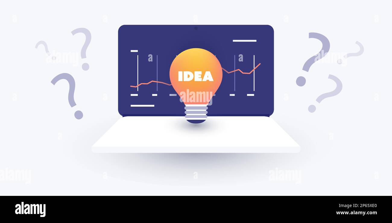 Light bulb graphs statistics Stock Vector Images - Alamy