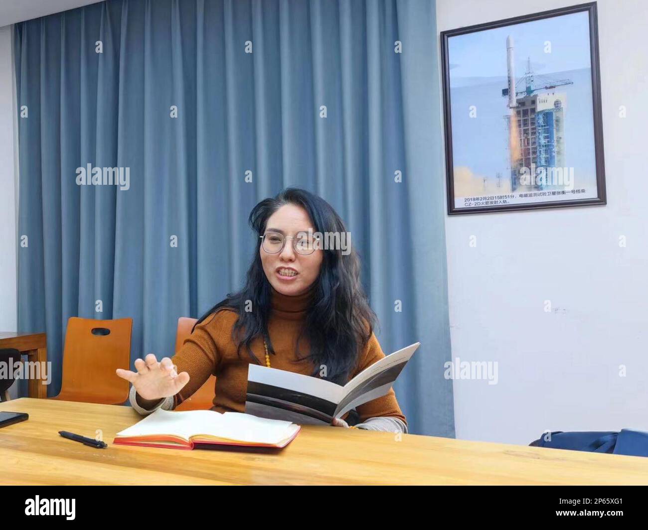 Beijing, China. 25th Feb, 2023. Zeren Zhima, chief designer of the application system for China ...