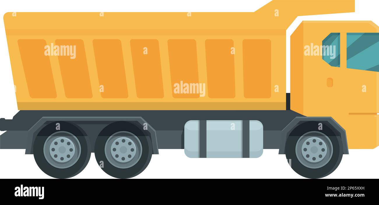 Machine tipper icon cartoon vector. Truck dump. Unload vehicle Stock ...