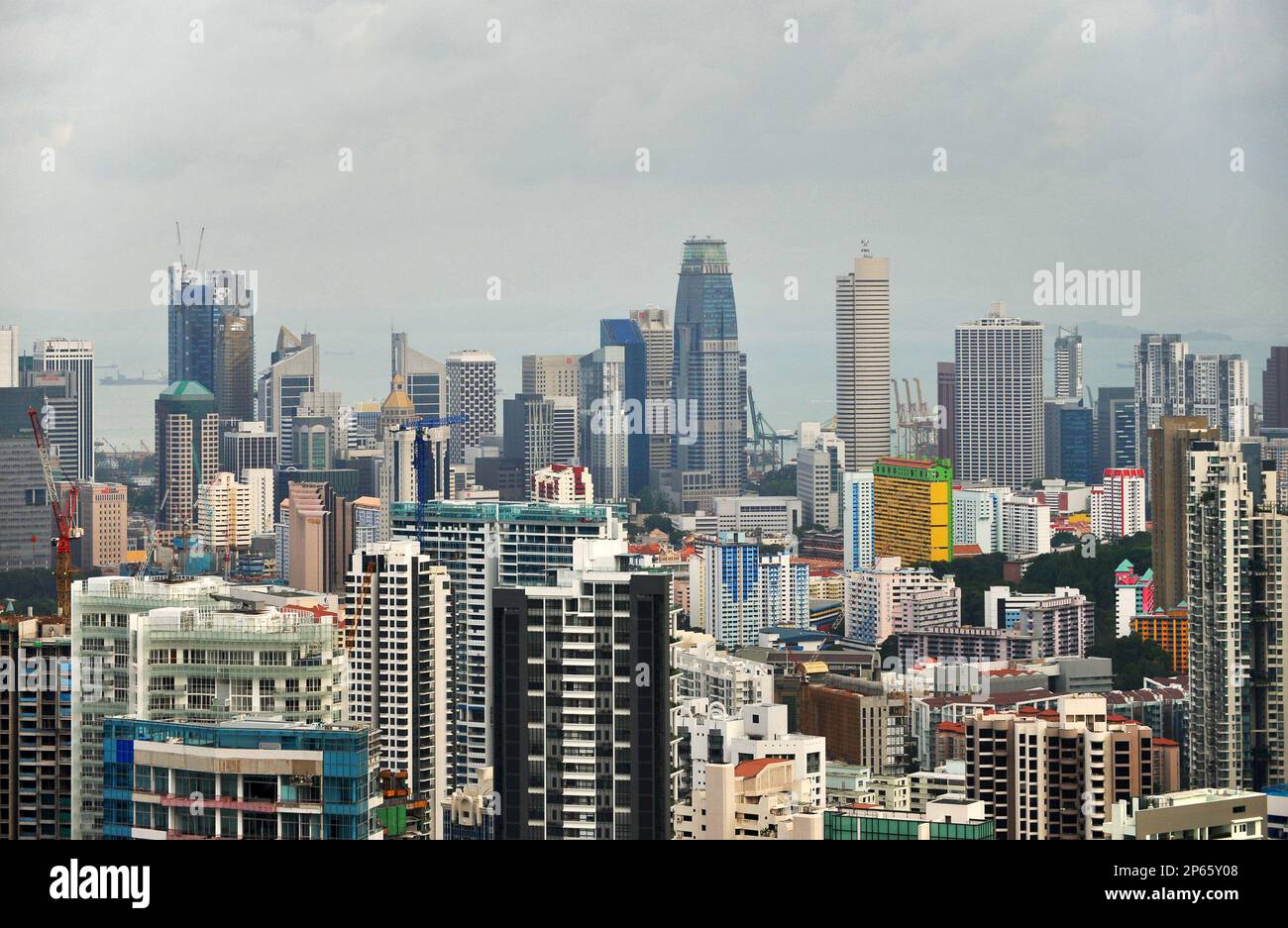 High-rise buildings, skyscrapers, office towers, banks and condominium ...