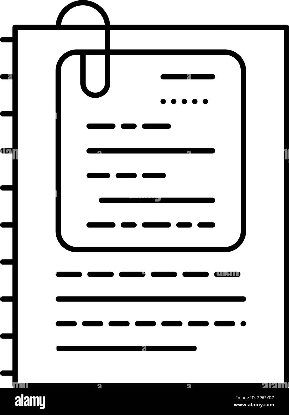 note document paper line icon vector illustration Stock Vector Image ...