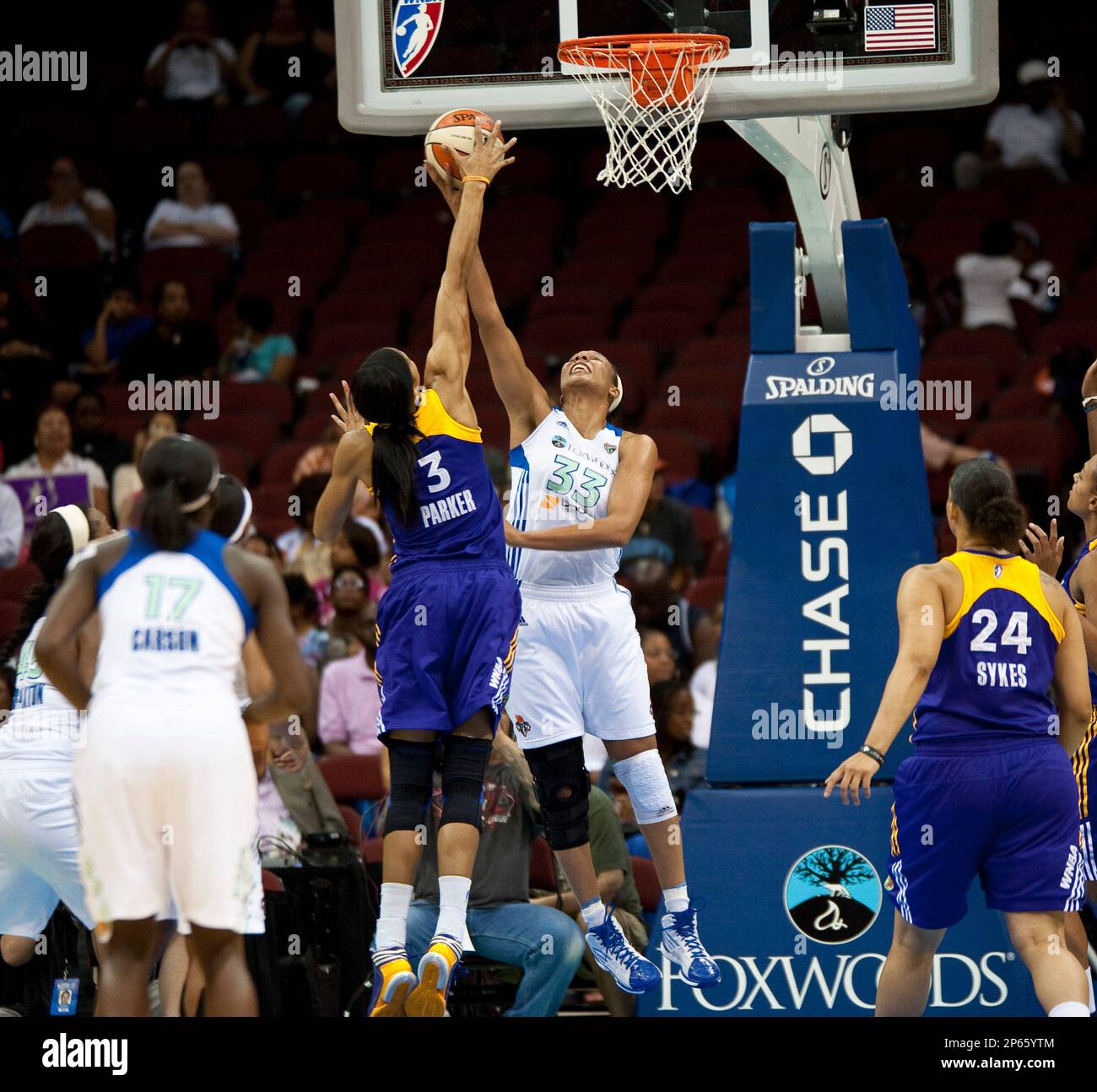 September 9 2012: Liberty's forward Plennetta Pierson (33) shot is ...