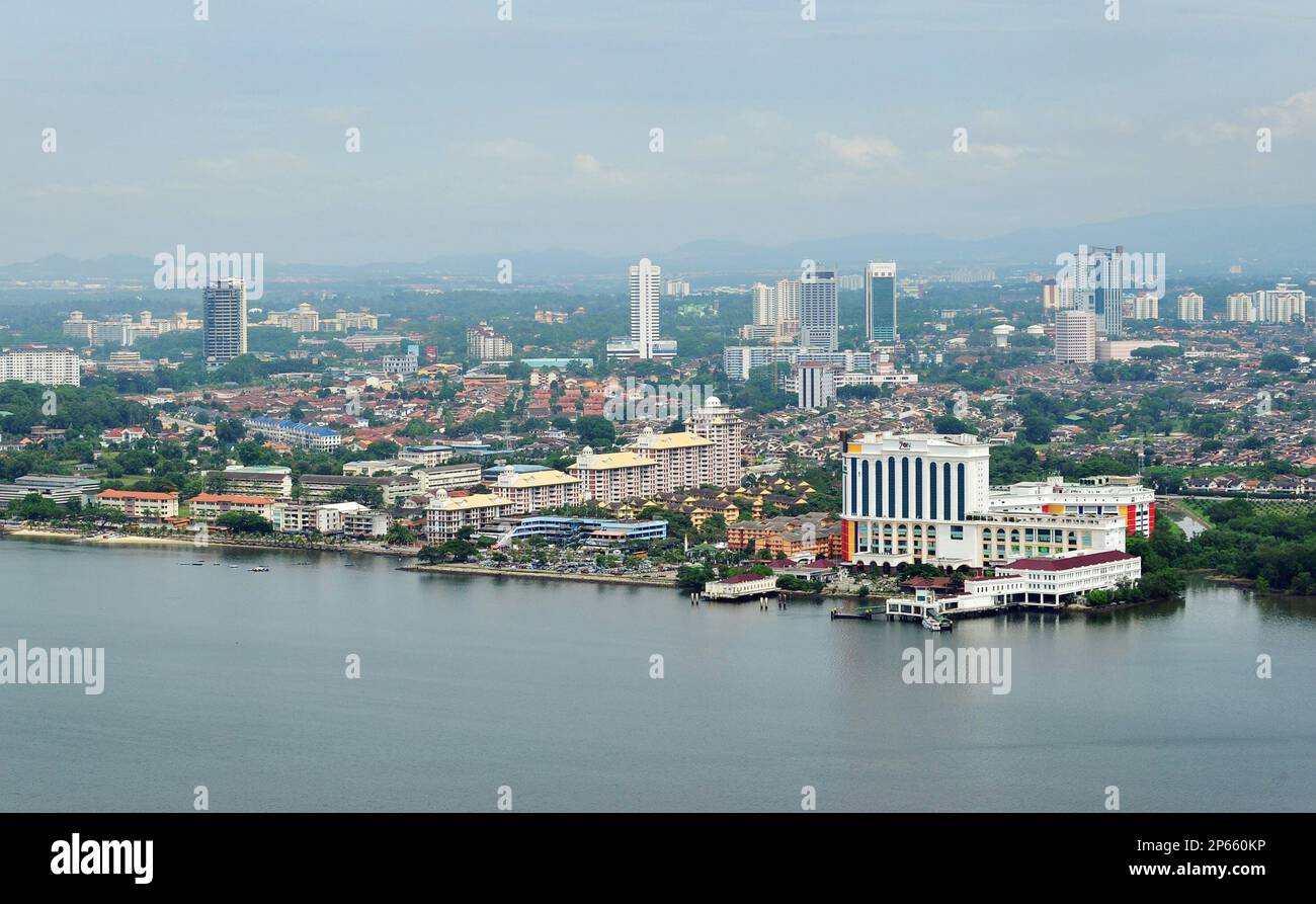 The Johor Bahru skyline, on the southernmost coast of Peninsula ...