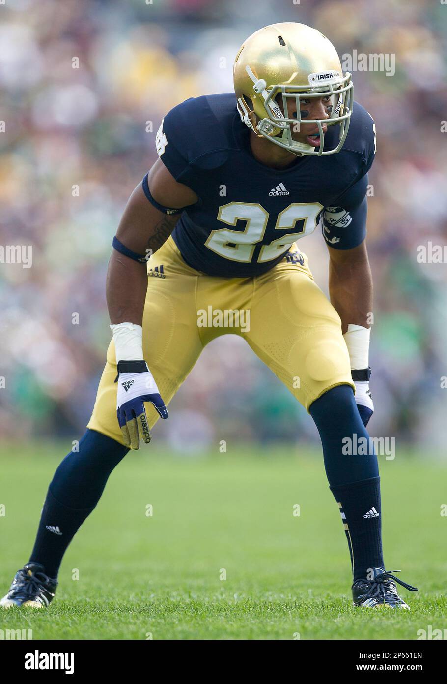September 08, 2012: Notre Dame safety Elijah Shumate (22) during NCAA ...