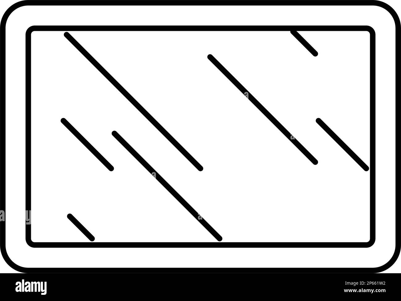 Mirror icon green Black and White Stock Photos & Images - Alamy