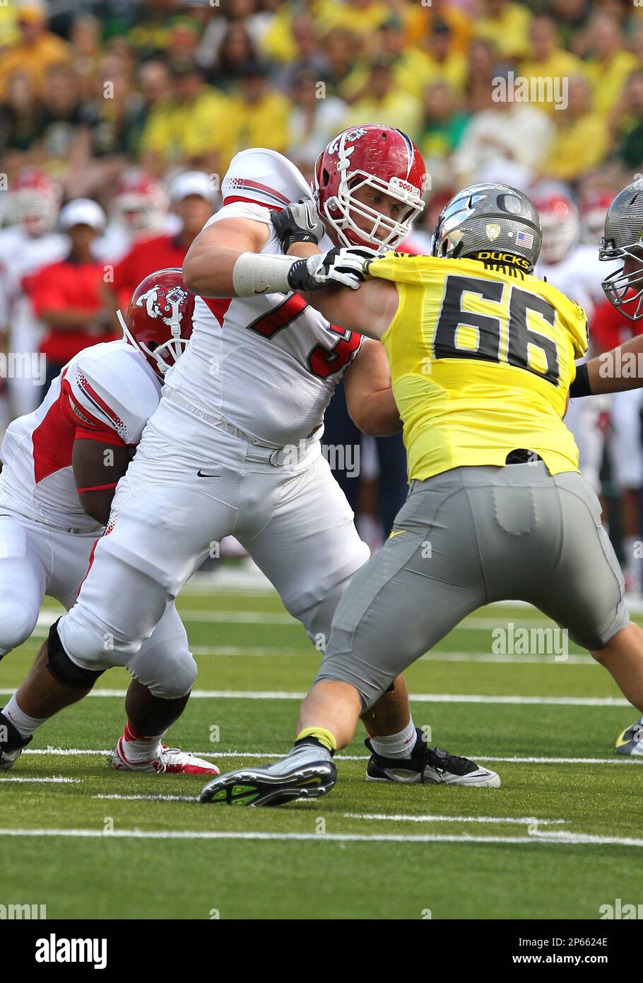 September 08, 2012: Fresno State offensive lineman #73 Cody Wichmann ...