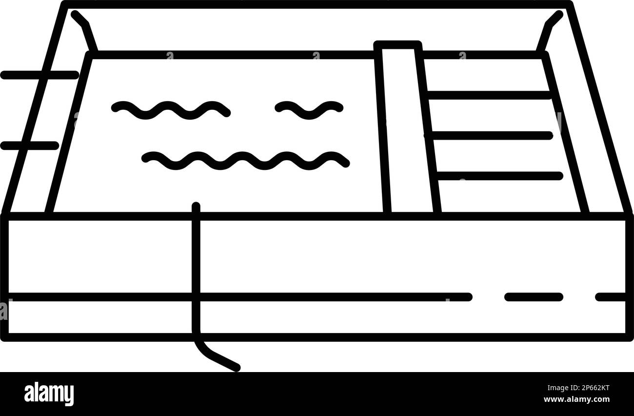 solvent extraction tanks copper line icon vector illustration Stock ...