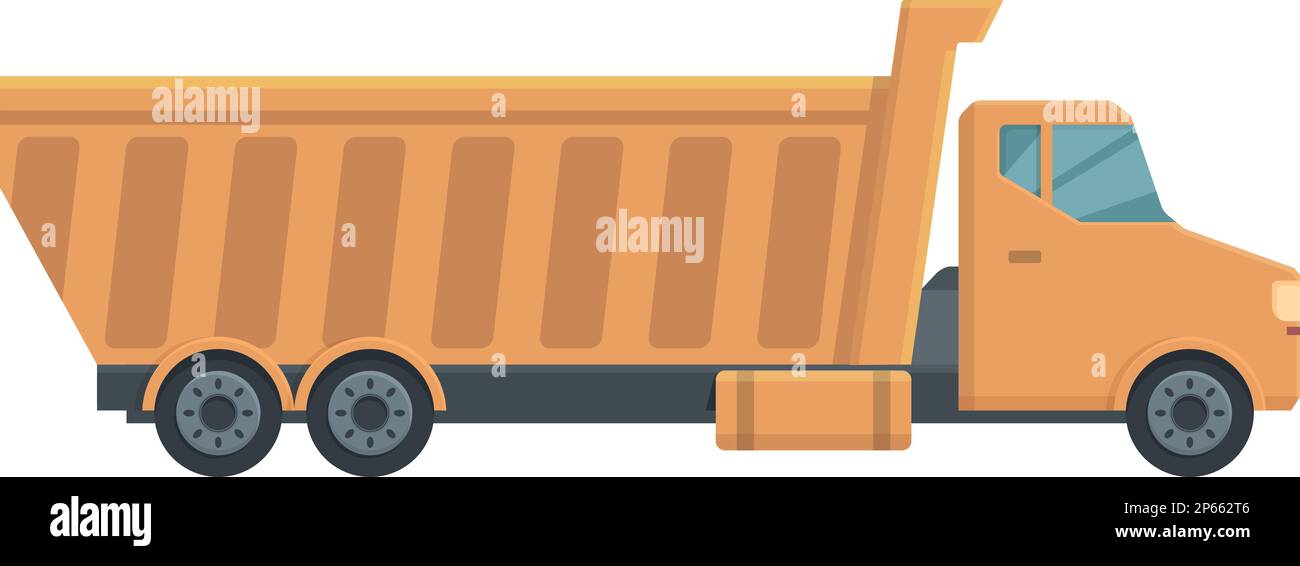 Vehicle truck icon cartoon vector. Tipper machine. Lorry transport ...