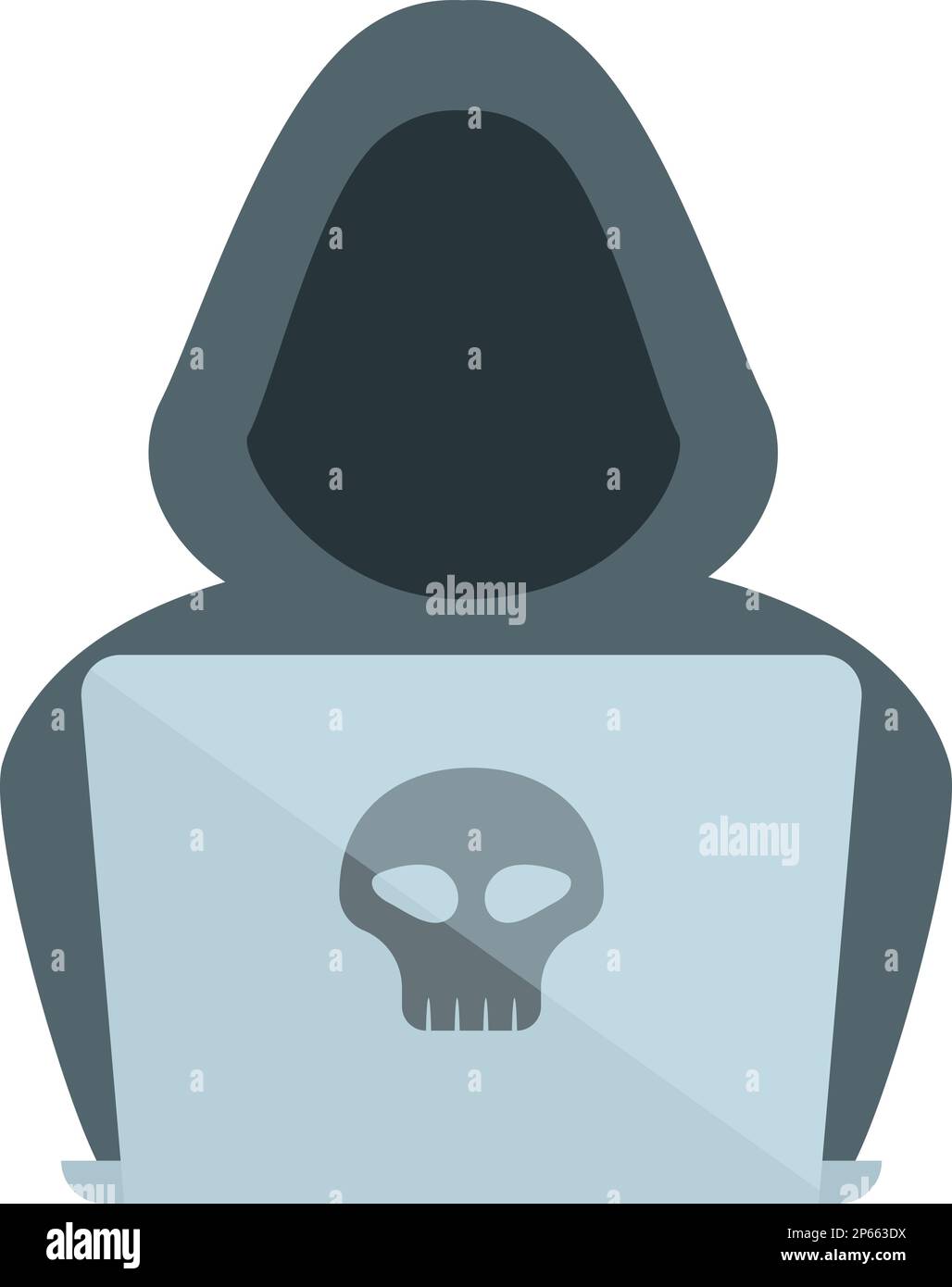 Hacker laptop icon cartoon vector. Computer steal. Online crime Stock Vector Image & Art - Alamy