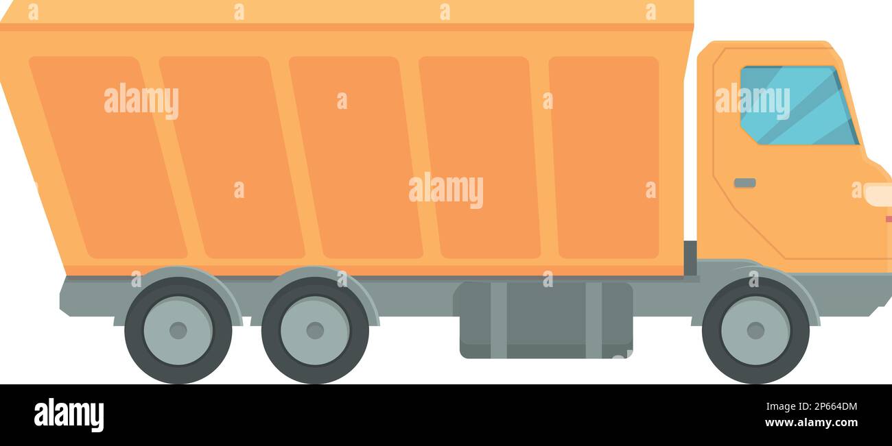 Building tipper icon cartoon vector. Truck dump. Loader delivery Stock ...