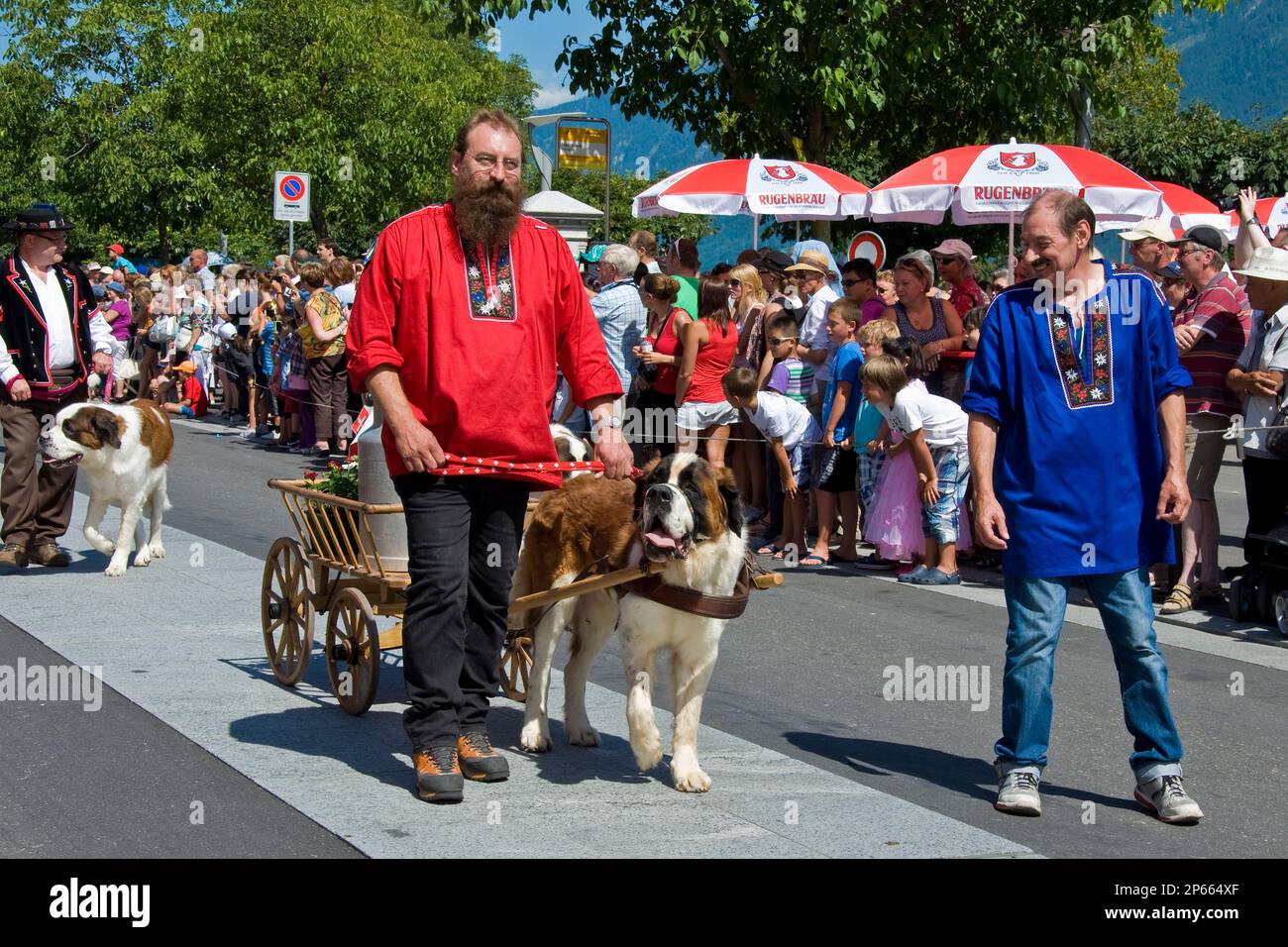 Switzerland, Canton Bern, Interlaken, festival in the 1st of August, St ...