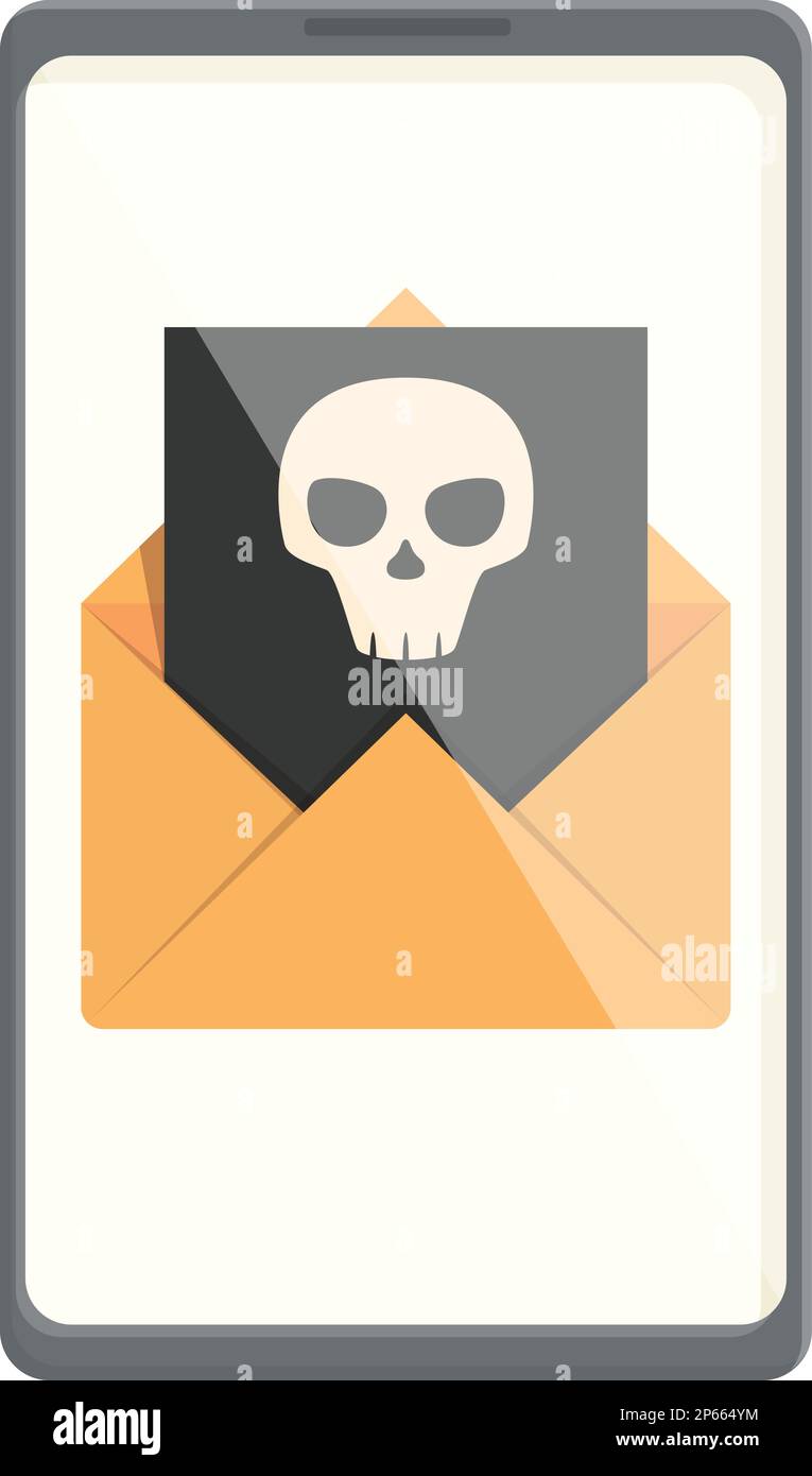 Mail hacker attack icon cartoon vector. Cyber fraud. Steal data Stock ...