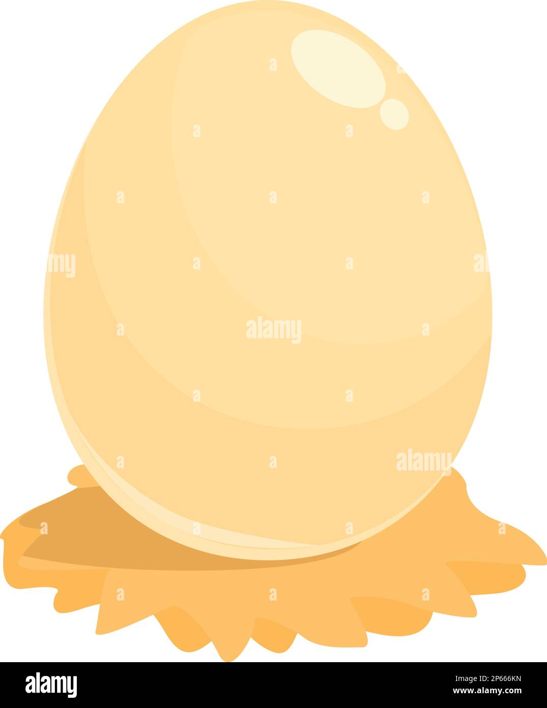 Whole egg icon cartoon vector. Chicken hatching. Easter bird Stock ...