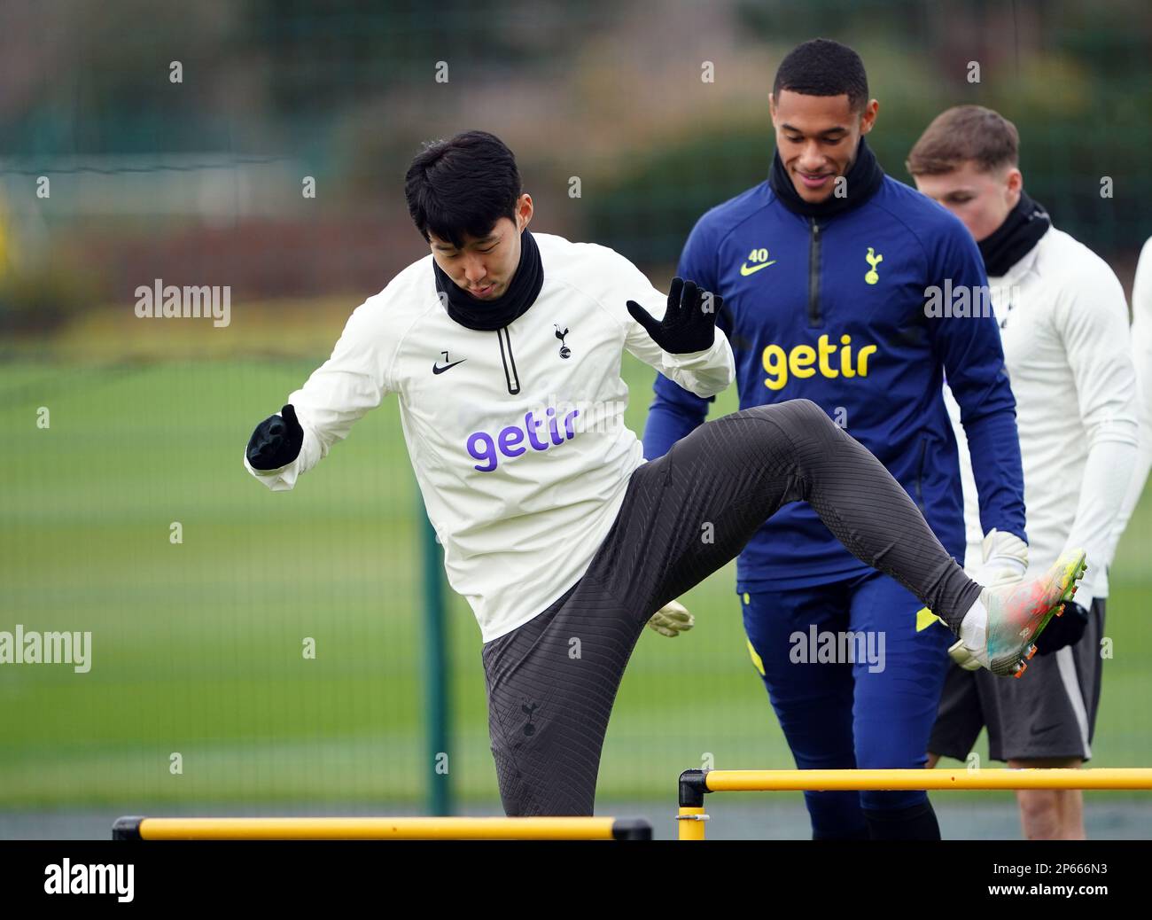 Tottenham Hotspur's Son Heung-min during a training session at Hotspur ...