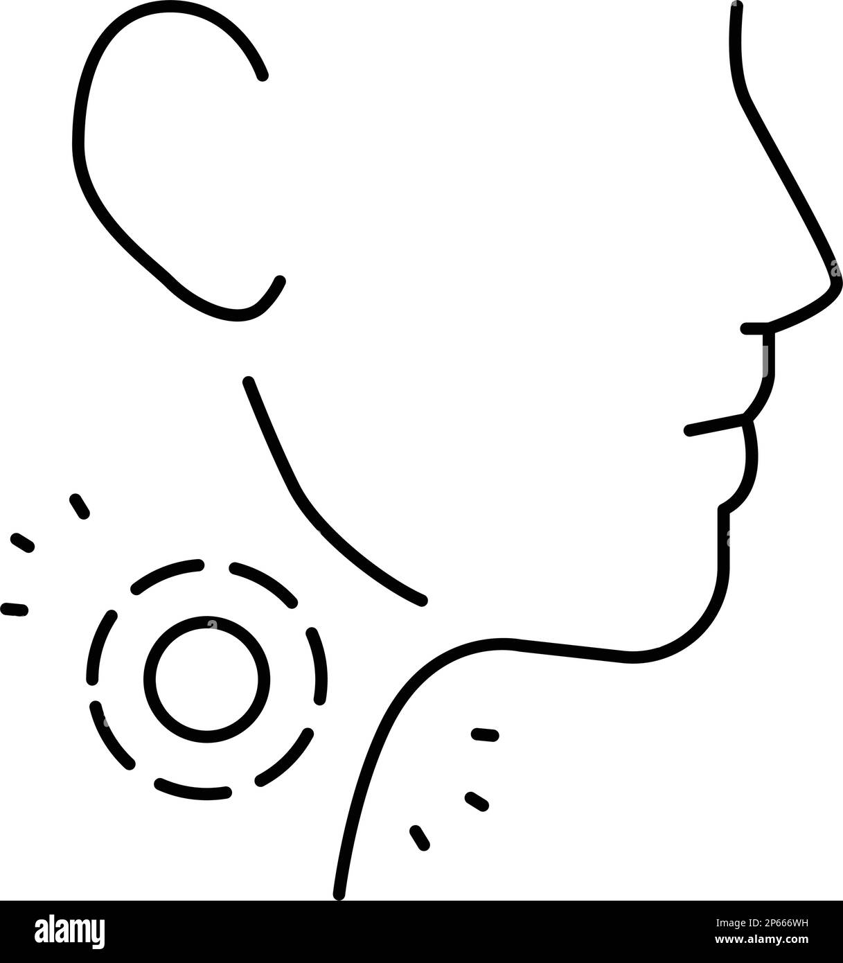 neck pain body ache line icon vector illustration Stock Vector Image ...