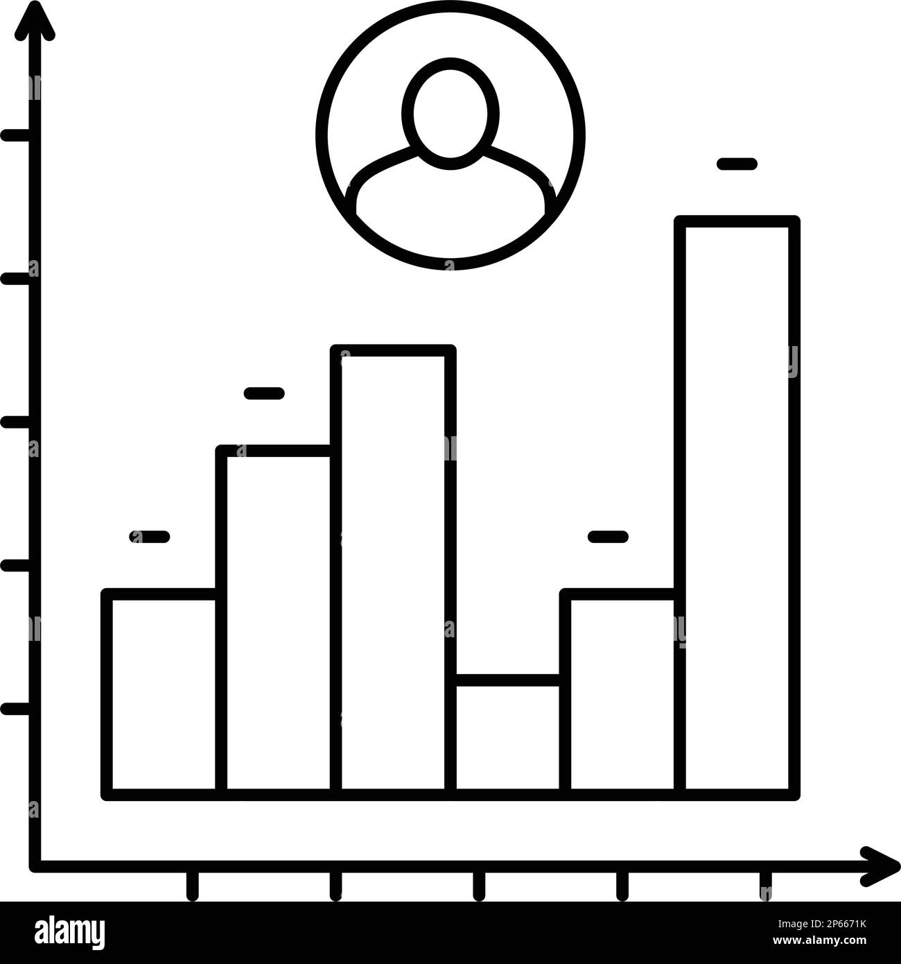 track your progress business line icon vector illustration Stock Vector ...
