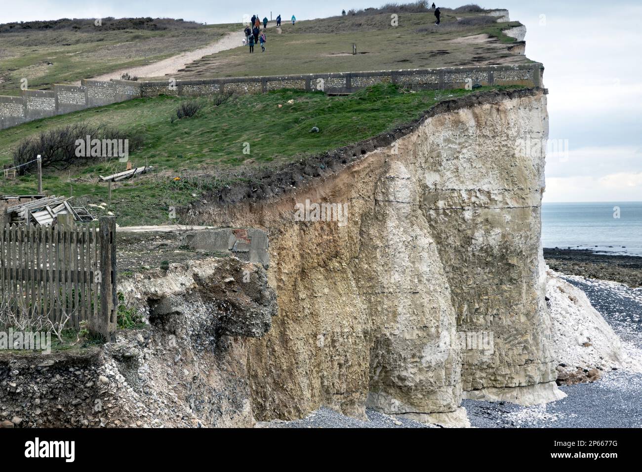 Seven sisters cliffs at Birling Gap on England's south coast Stock ...