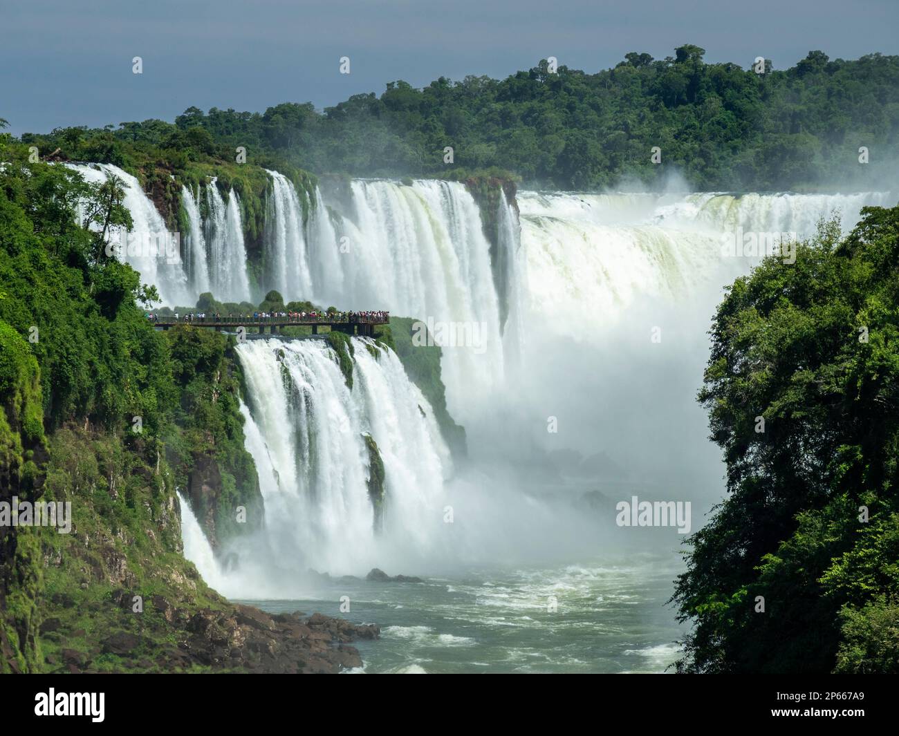 A view from the lower circuit at Iguazu Falls, UNESCO World Heritage ...